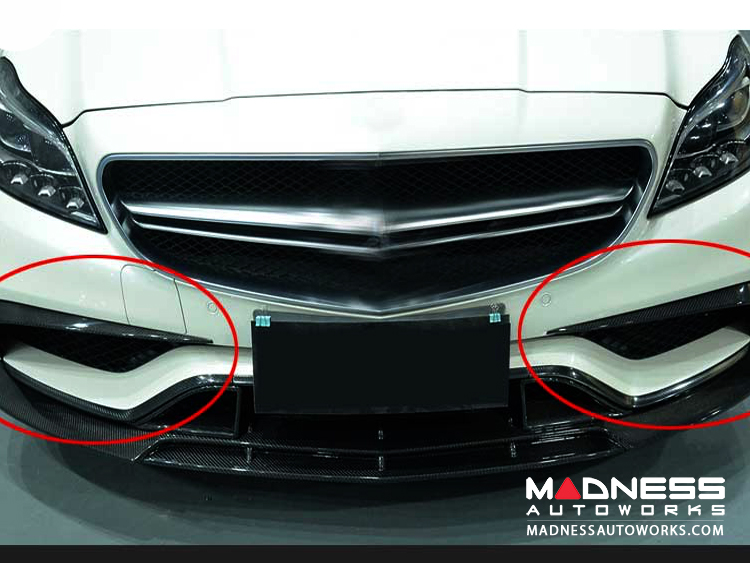 Mercedes-Benz CLS-Class W218 AMG Front Bumper Fins - Carbon Fiber, ML-XM168