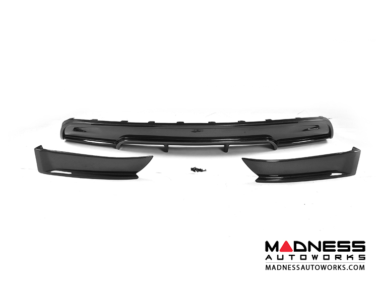 Tesla Model S Rear Diffuser w/ Custom Splitters - Carbon Fiber, JC-HD198KB